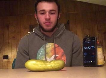 Longest Time Staring At A Pickle | World Record | John Crow