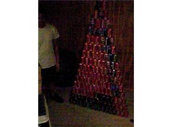 Largest Soda Can Triangle | World Record | Anthony Rodriguez