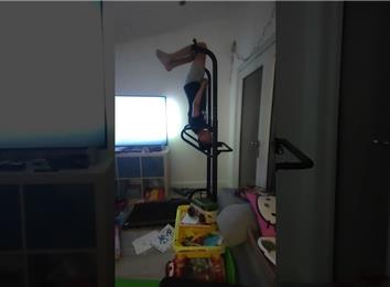 Longest Time Hanging Upside Down On A Pull-Up Bar | World Record | Ethan Ng