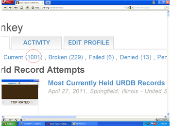 Most Currently Held URDB Records | World Record | Brian Pankey