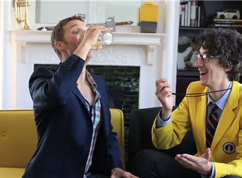 Fastest Time To Chug A Beer And Hug A Peer | World Record | Andrew Bancroft