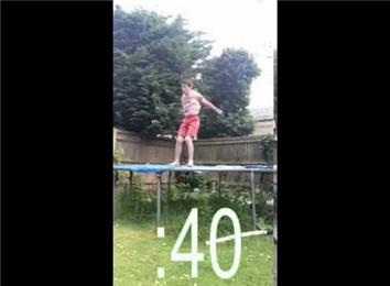 Most Back Flips On A Trampoline In One Minute | World Record | Joe Lynch