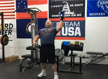 Most Presses Of A 55-Pound Anvil With Left Arm | World Record | Clint Poore