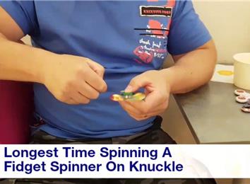 Longest Time Spinning A Fidget Spinner On Knuckle | World Record ...