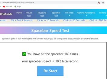 Most Spacebar Presses In 10 Seconds | World Record | Amr Ehab