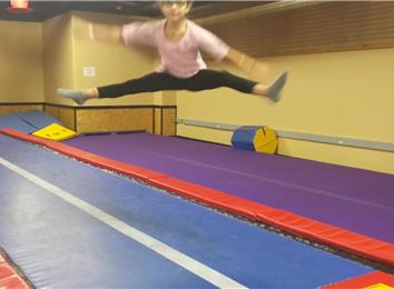 Most Times Doing Leg Splits In The Air While Jumping On A Trampoline In ...