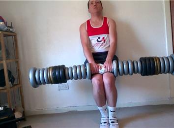 Longest Wall Sit While Carrying A 190-Pound Barbell | World Record ...