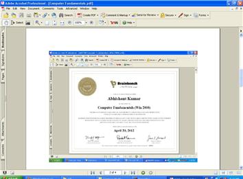 Most Brainbench Computer Fundamentals Certificates Received | World ...