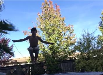 Most Double Hop Jump Rope Jumps On A Trampoline | World Record | Joshua ...