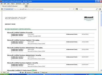 Most Microsoft Certified IT Professional (MCITP) Certificates Received ...