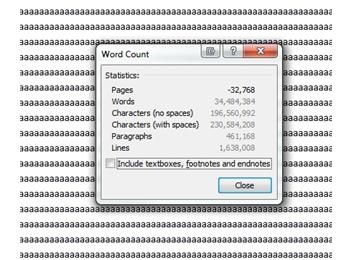 Most "A"s In A Text Document | World Record | Andy Berg