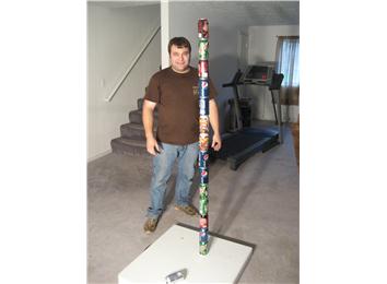 Tallest Soda Can Tower | World Record | Derek Mickelson