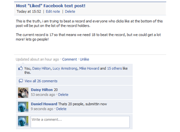 Most "Liked" Facebook Post | World Record | Daniel Howard