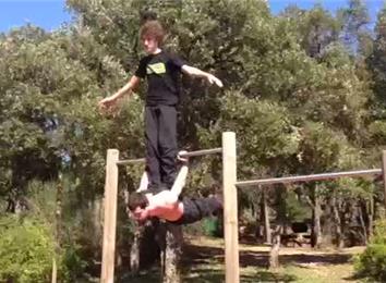 Longest Back Lever Pose While Balancing Person On Back | World Record ...