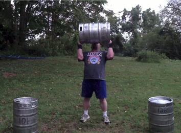 Most Reps Curling A 78-Pound Keg | World Record | Clint Poore