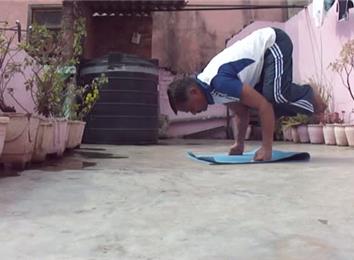Longest Crow Pose Held On Fists | World Record | Suresh Gaur