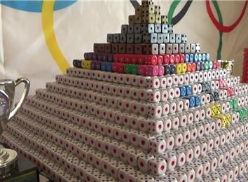 Largest Dice Pyramid | World Record | KAROLY TOTH