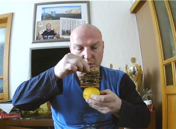 Tallest Clothespin Tower Stacked On A Lemon Held In Hand | World Record ...