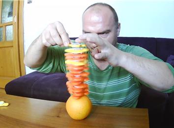 Tallest Spinning Fidget Spinner Tower Stacked On An Orange | World ...