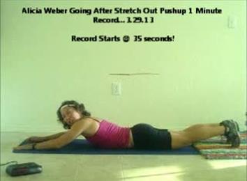 Most Stretched Out Push-Ups In One Minute | World Record | Alicia Weber