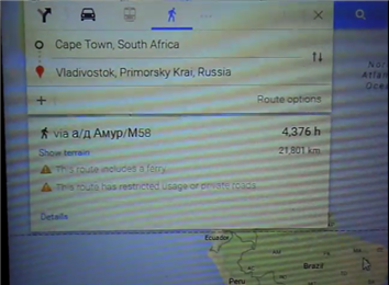 Longest Walking Route Calculated In Google Maps | World Record | World ...