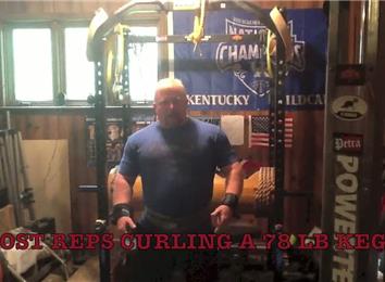 Most Reps Curling A 78-Pound Keg | World Record | Clint Poore