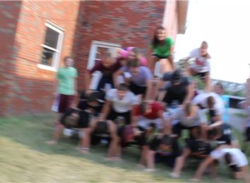 Largest Human Pyramid Assembled in 15 Seconds | World Record | Garrett ...