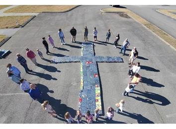 Largest Cross Made From Canned Food | World Record | Graceworks Gracekids