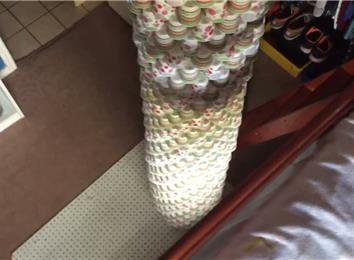 Tallest Dixie Cup Tower | World Record | Curt L