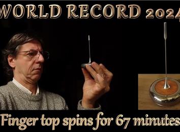 Longest Non-Mechanical Top Spin | World Record | Iacopo Simonelli
