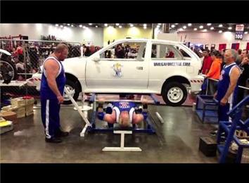 Most Reps Bench Pressing A Car | World Record | Clint Poore
