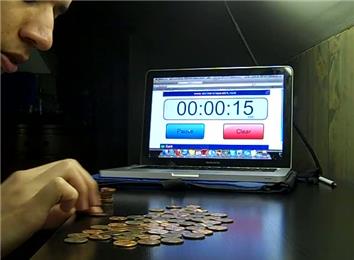 Tallest Penny Tower Stacked With Right Hand In 30 Seconds | World ...