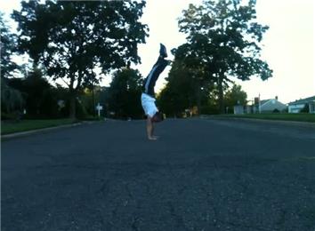 Longest Handstand In The Middle Of The Street | World Record | Michael ...