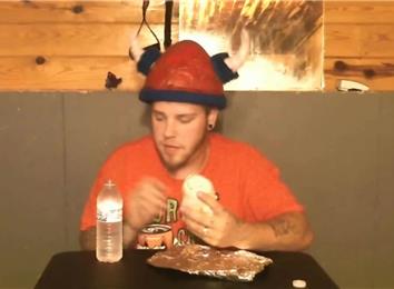 Fastest Time To Eat A Hardee's Grilled Burrito | World Record | Chris ...