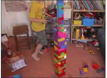 Tallest Mega Block Tower Knocked Over With One Kick | World Record ...