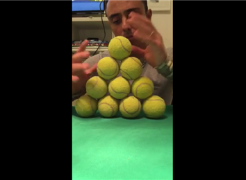 Most Tennis Balls Used To Build A Tennis Ball Triangle | World Record ...