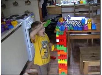 Tallest Mega Block Tower Knocked Over With One Kick | World Record ...