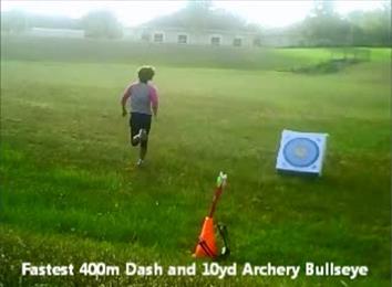 Fastest 400-Meter Dash With 10-Yard Archery Bullseye | World Record ...