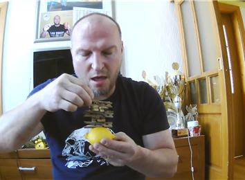 Tallest Clothespin Tower Stacked On A Lemon Held In Hand | World Record ...