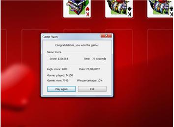Most Games Of Solitaire Played Using Windows Vista | World Record ...
