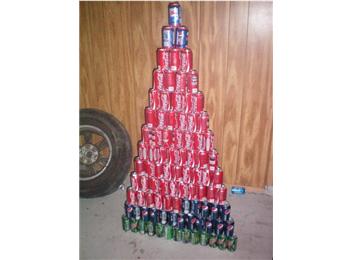 Largest Soda Can Triangle | World Record | Anthony Rodriguez