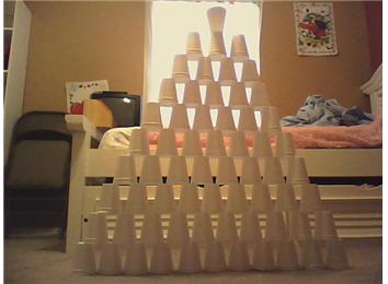 Largest Styrofoam Cup Triangle | World Record | Nadia Burnett