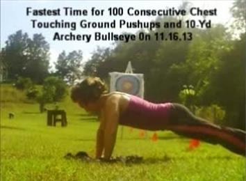 Fastest Time To Perform A 100 Chest-Touching-Ground Push-Ups, 10-Yard ...