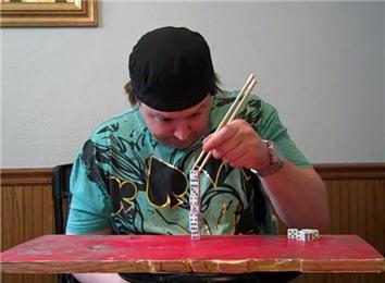 Tallest Dice Tower Stacked Using Chopsticks | World Record | Brian Pankey