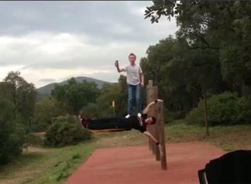 Longest Flag Pose While Balancing Person On Torso | World Record ...