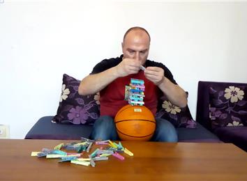 Tallest Plastic Clothespin Tower Stacked On A Basketball | World Record ...