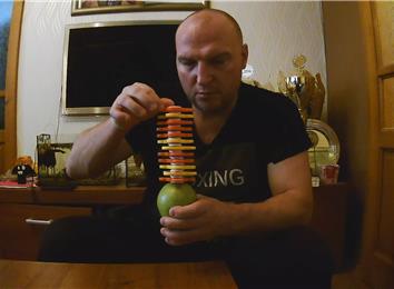 Tallest Fidget Spinner Tower Stacked On A Pear Held In Hand | World ...