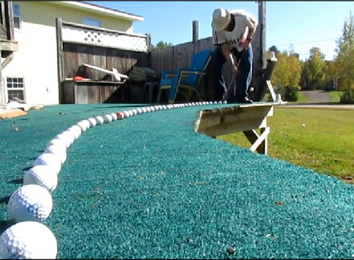 Fastest Time To Hit 50 Golf Balls | World Record | Toothless Sal