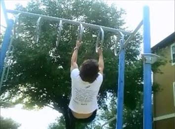 Most Strict Moving Monkey Bar Pull-Ups | World Record | Alicia Weber