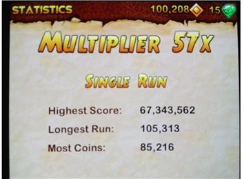 Highest Score In "Temple Run 2" | World Record | Giannis Garitos